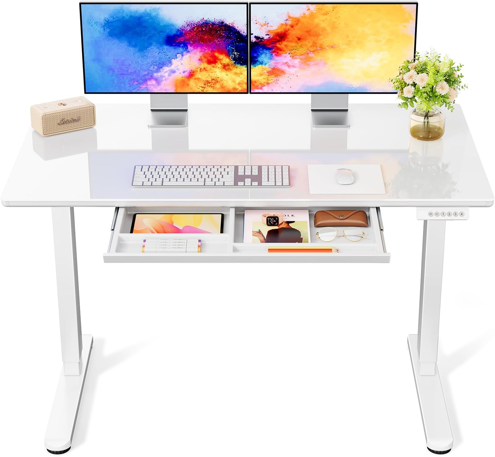 Amazon.com: Realspace® Electric 48'W Height-Adjustable Standing Desk ...
