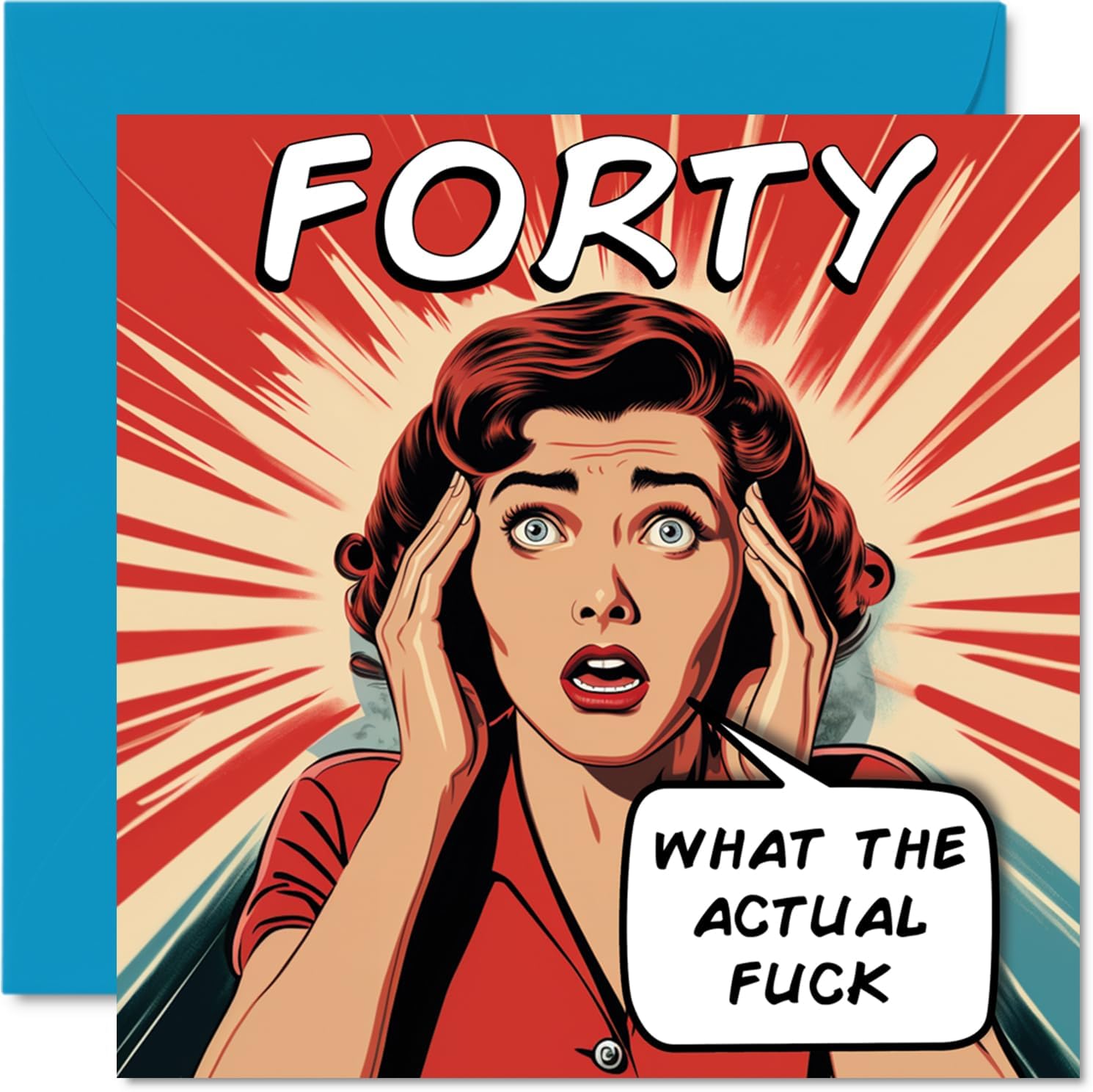 Amazon.com : Stuff4 Funny 40th Birthday Card - Comic Years - Hilarious ...