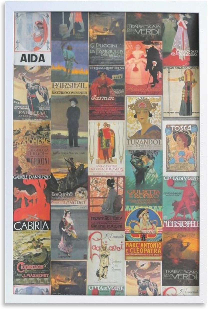 Amazon.com: Vintage Collage Opera Poster-Vintage Italian Opera Poster ...