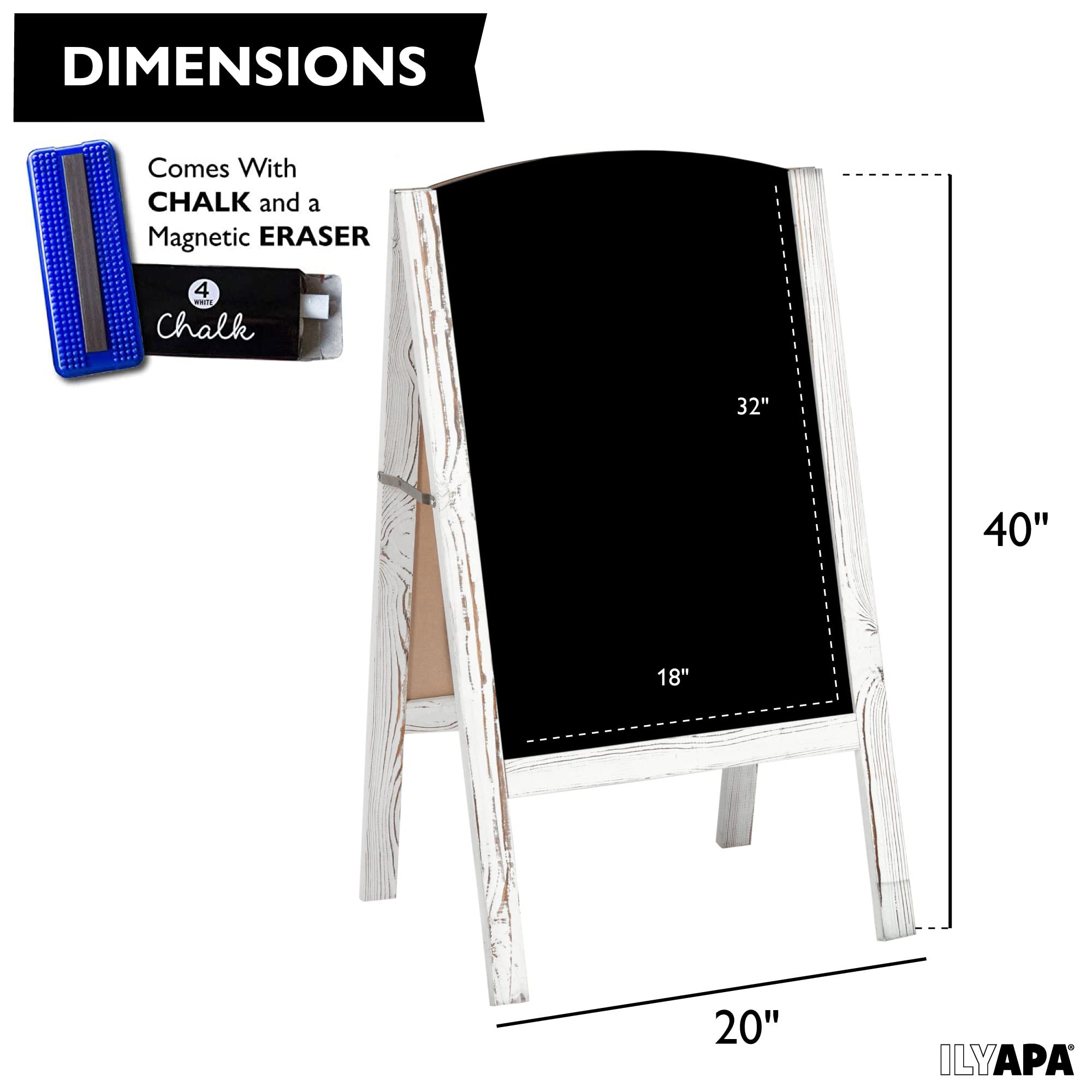 Snapklik.com : Ilyapa Wooden A-Frame Chalkboard Sidewalk Signs