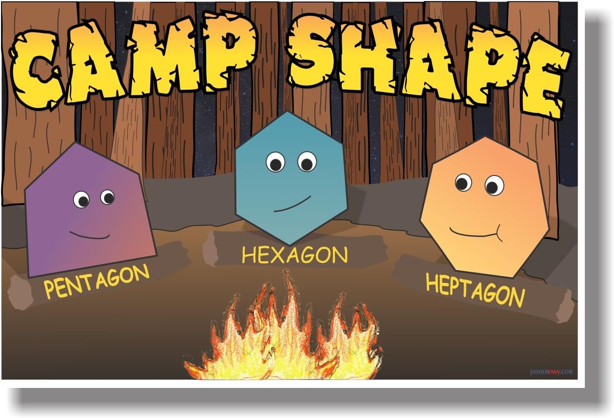 Amazon.com: Camp Shapes - Pentagon - Hexagon - Heptagon - NEW Math ...
