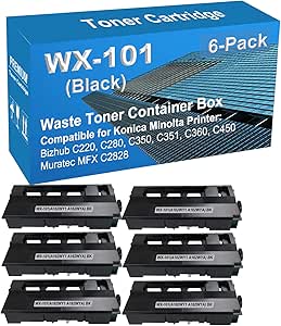 Amazon.com: Jullu 6-Pack Compatible High Yield Muratec MFX C2828 Printer Waste Toner Container ...
