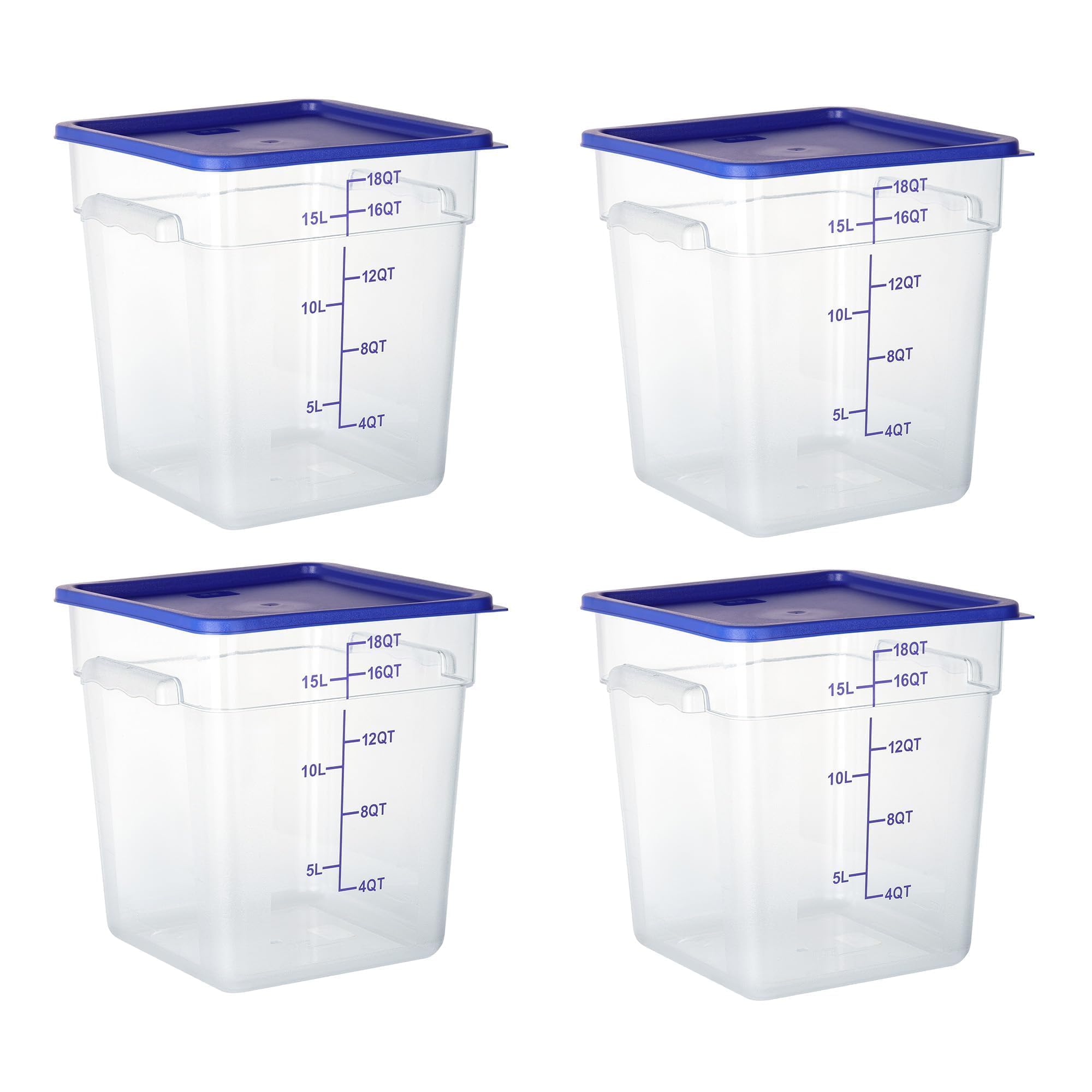 Amazon.com: FSUON 4 Pack Clear Food Storage Containers with Lids and ...