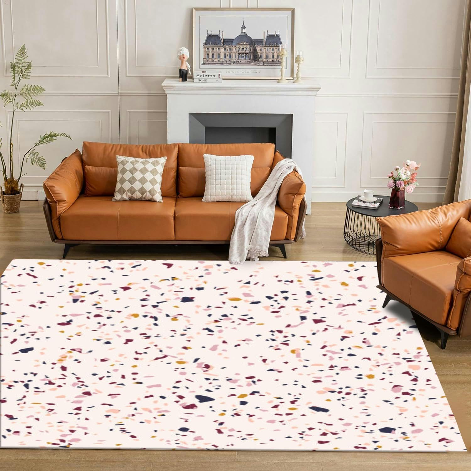 Amazon.com: Terrazzo Floor Marble Granite Concrete Rug 5x7 Rug Area ...