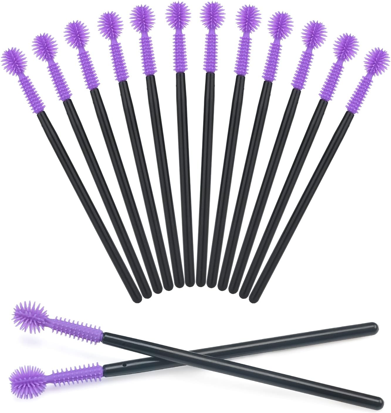 Amazon.com: G2PLUS 50PCS Silicone Eyelash Brushes, Disposable Mascara ...