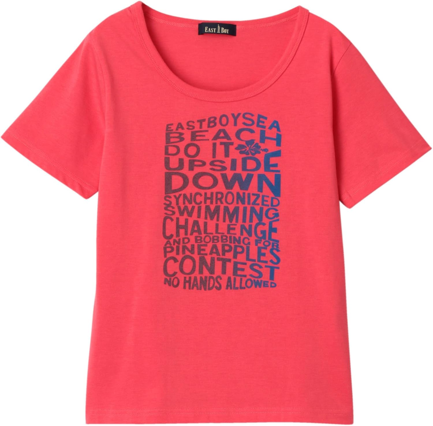 Amazon | (イーストボーイ) EASTBOY レインボープリントTシャツ パンキーピンク 9号 | Tシャツ・カットソー 通販