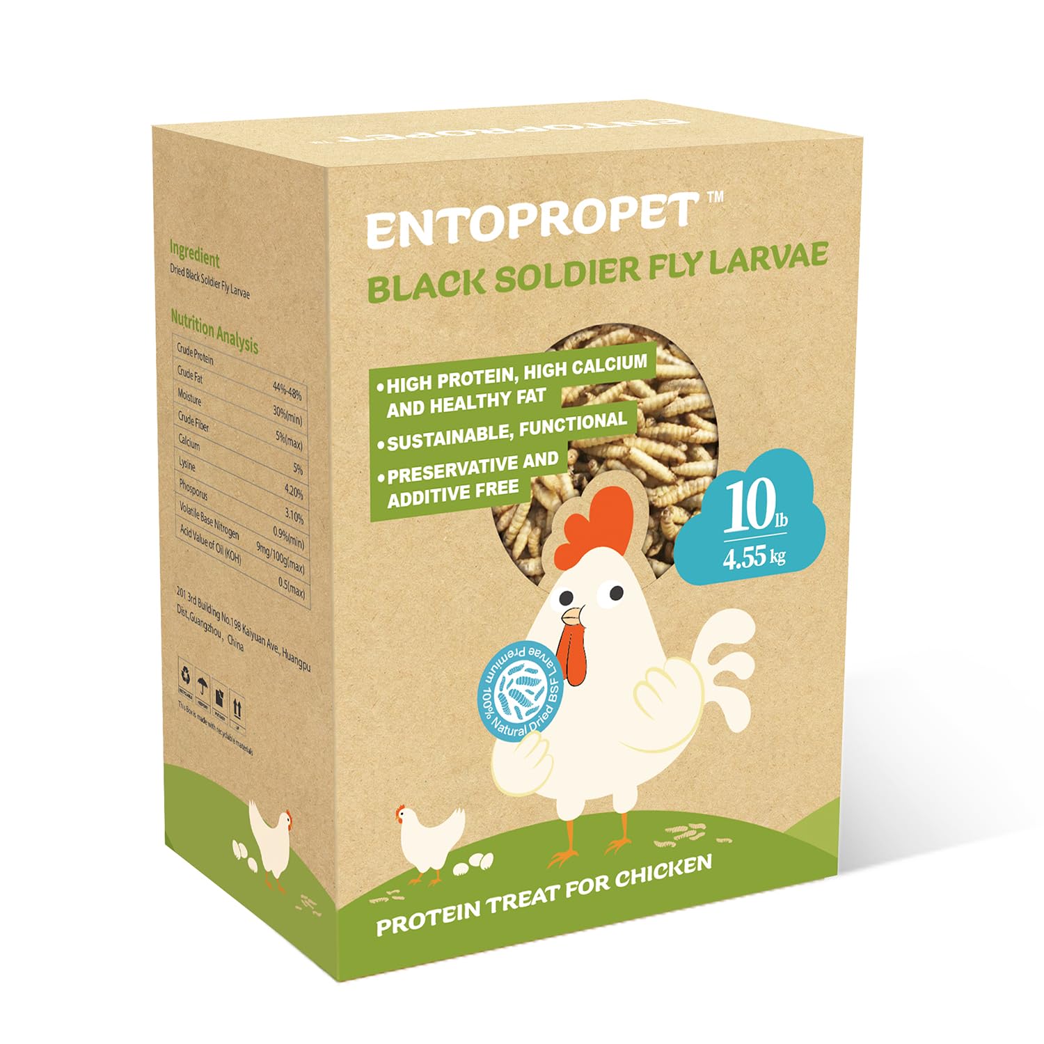 Buy Entopropet 10lbs Mealworm for Chickens - Dried Black Soldier Fly ...