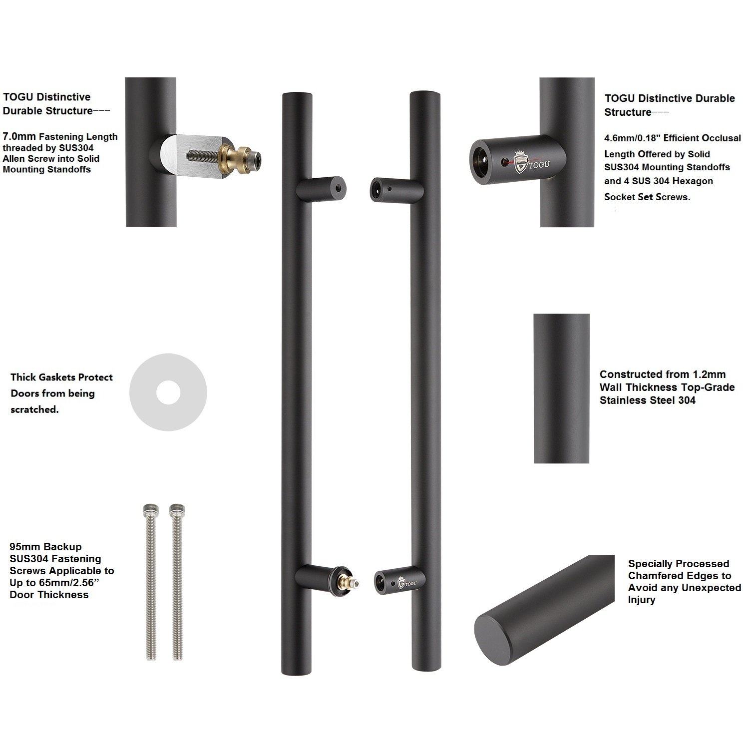 Snapklik.com : TOGU TG-6012 12 Inches Solid Standoffs Heavy-Duty ...