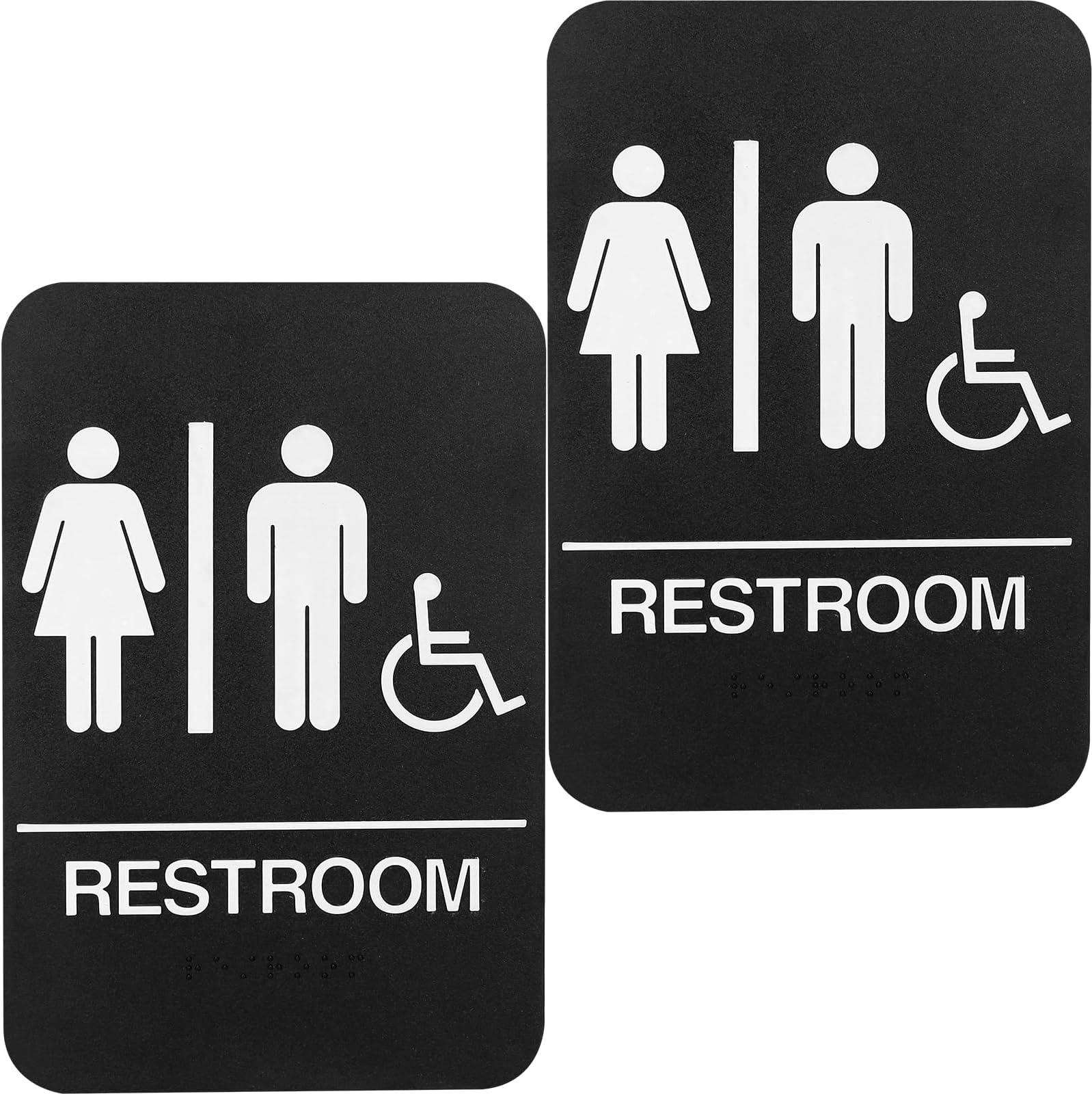 Amazon.com : RQUNA 2PCS Self-Adhesive Business Restroom Sign,ADA ...