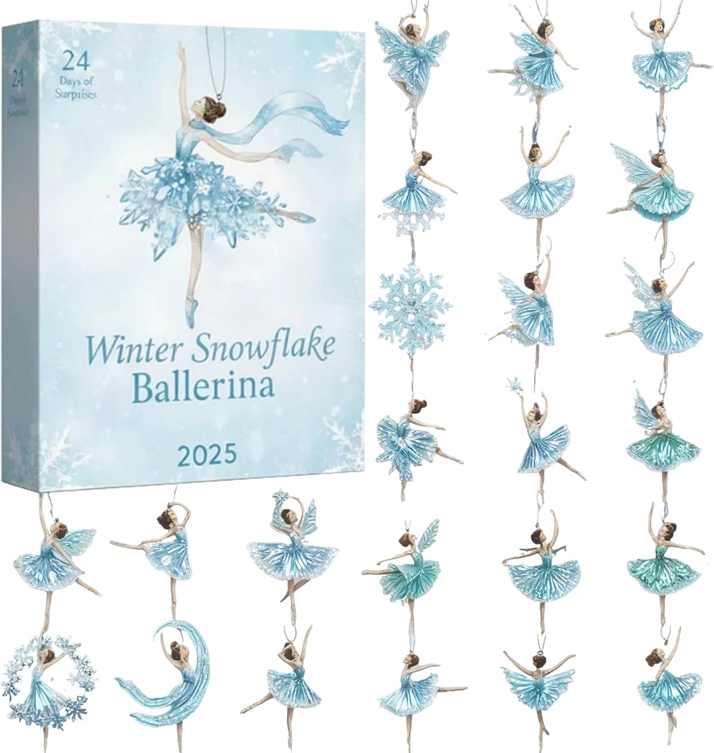 Amazon.com: Snowflake Ballerina Advent Calendars 2025, 24 Days ...