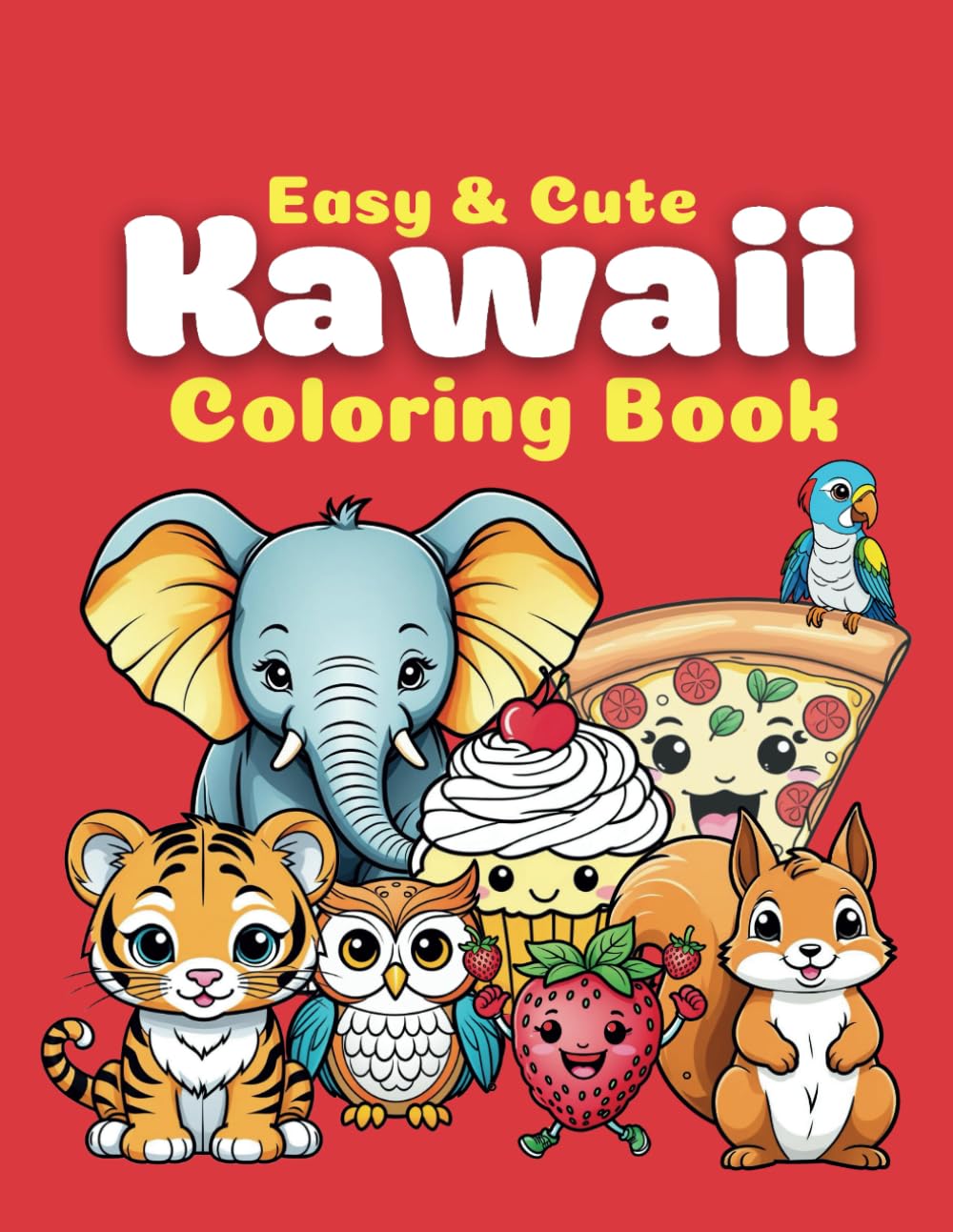 Amazon.com: Easy & Cute Kawaii Coloring Book: 50 Fun and Relaxing ...