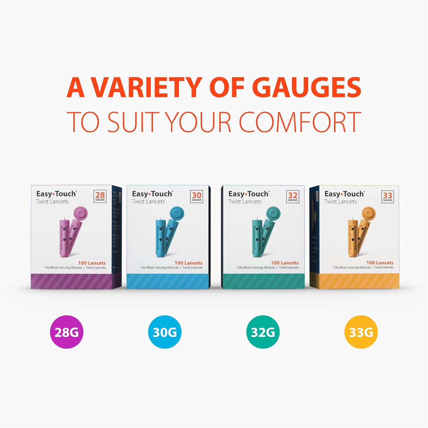 EasyTouch Twist Lancets – 30 G, (100 por caja) – Yaxa Colombia