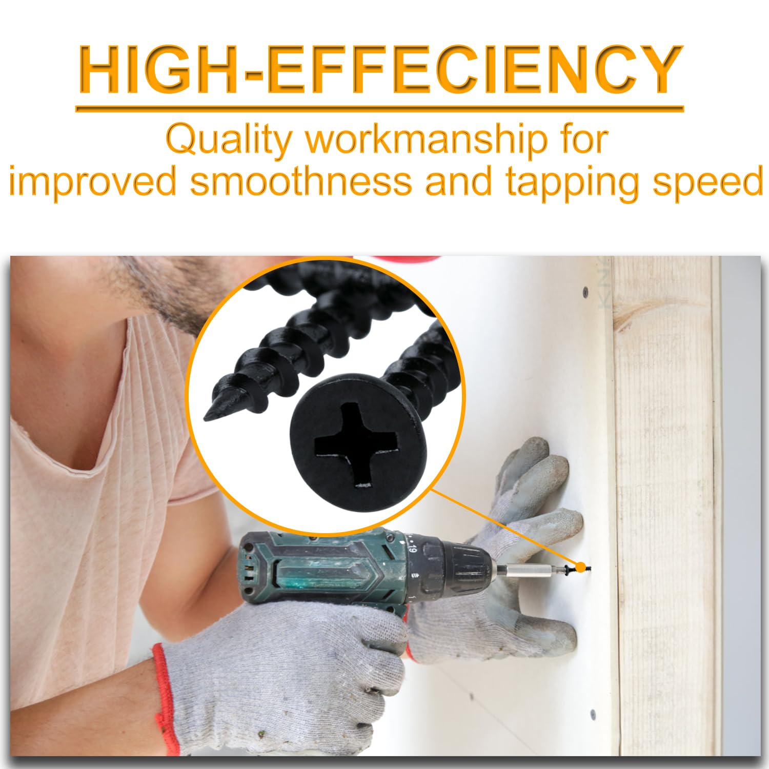 Snapklik.com : KURUI #6 1in Drywall Screws, Dry Wall Screws For Drywall ...