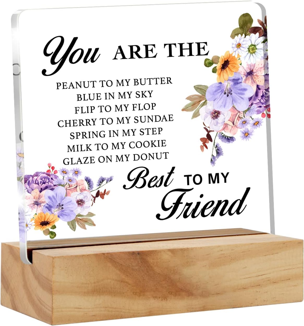 Amazon.com: Best Friends Gift for Women Friendship Acrylic Desk Sign ...