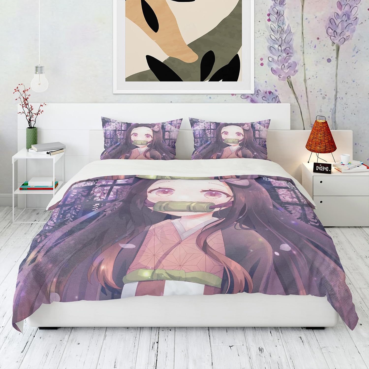 Amazon.com: Bihcvoa Anime Duvet Cover Bedding Set, Cartoon 3 Pieces ...