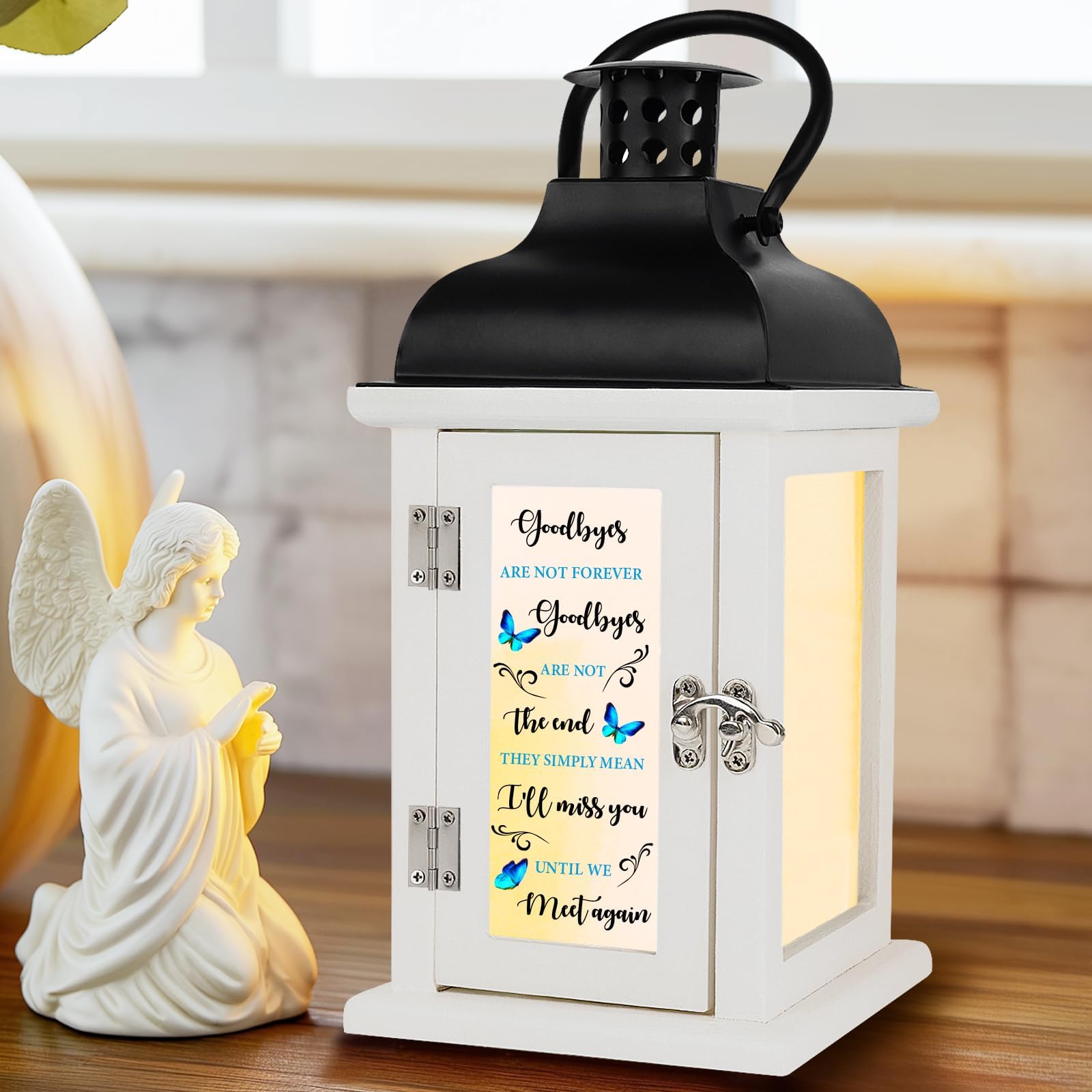 Amazon.com: Mom Memorial Lantern, Butterfly Lantern Mom Memorial Gifts ...