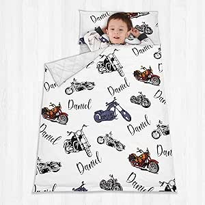 Amazon.com: Personalized Motorcycle Toddler Nap Mat with Removable ...