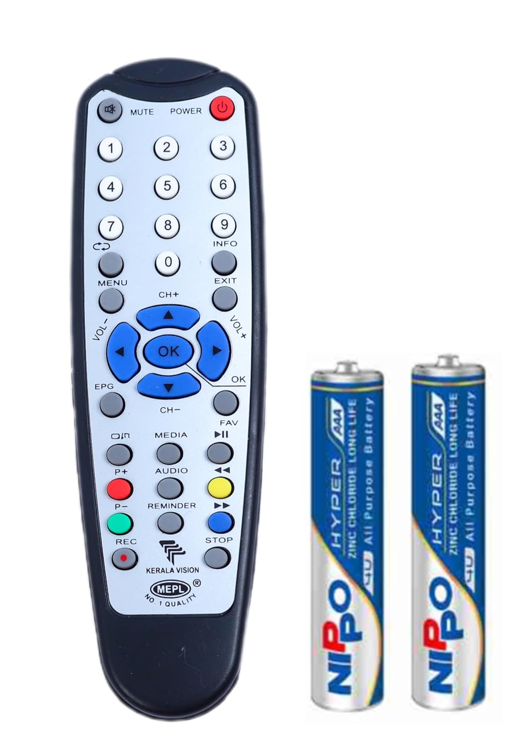 Buy Generic Kerala Vision Remote Control with Battery Online at Low ...