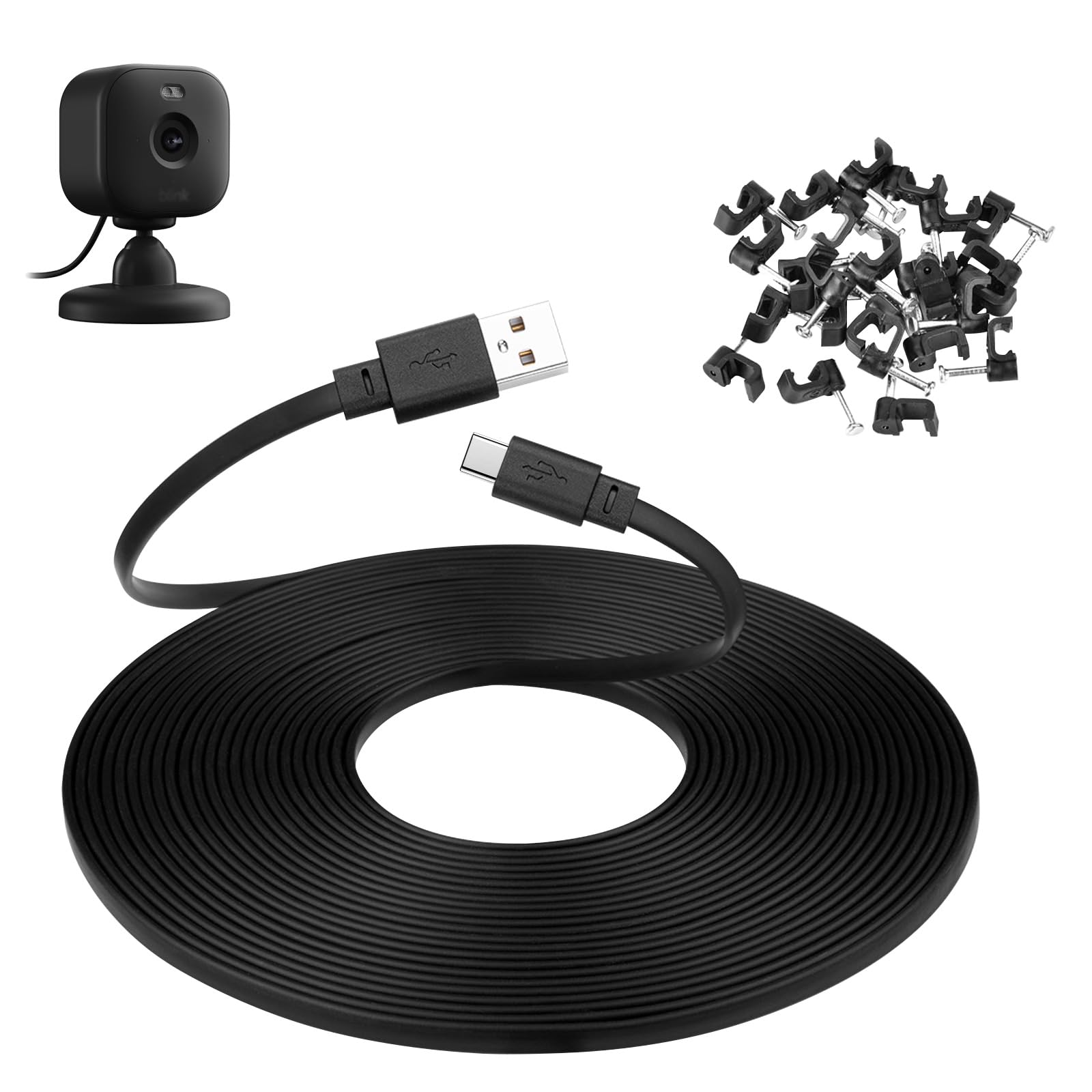 Amazon.com: 30 ft Power Cord for Blink Mini 2 Camera, Blink Outdoor 4 ...