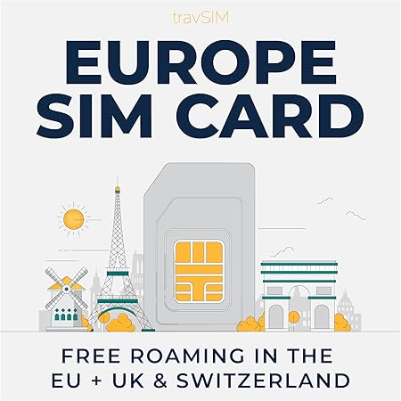 travSIM Prepaid Europe SIM Card | 10GB Mobile Data at 4G/5G speeds | This European Prepaid SIM ...