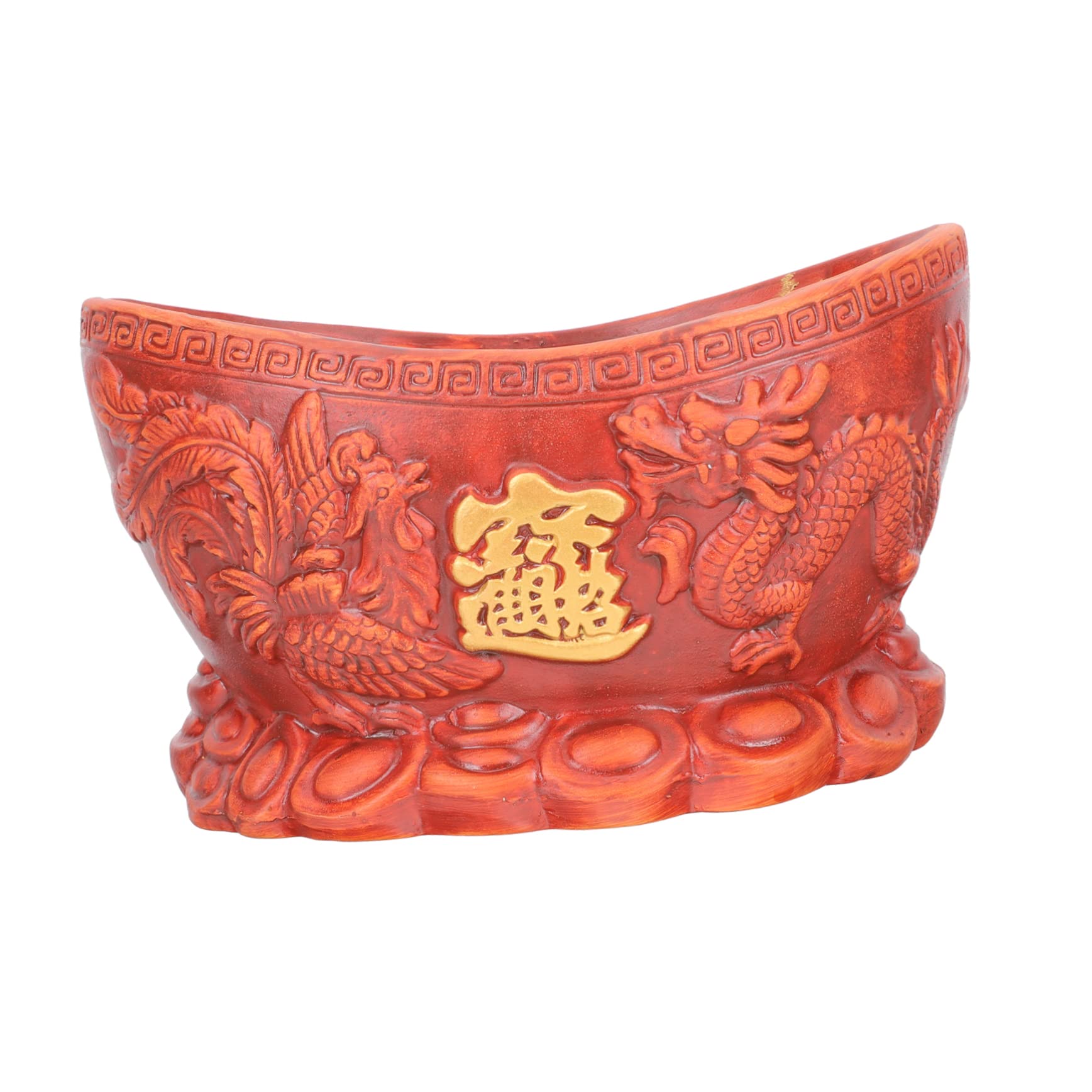 Amazon.com : Cabilock Chinese Style Relief Flowerpot Fengshui Statute ...