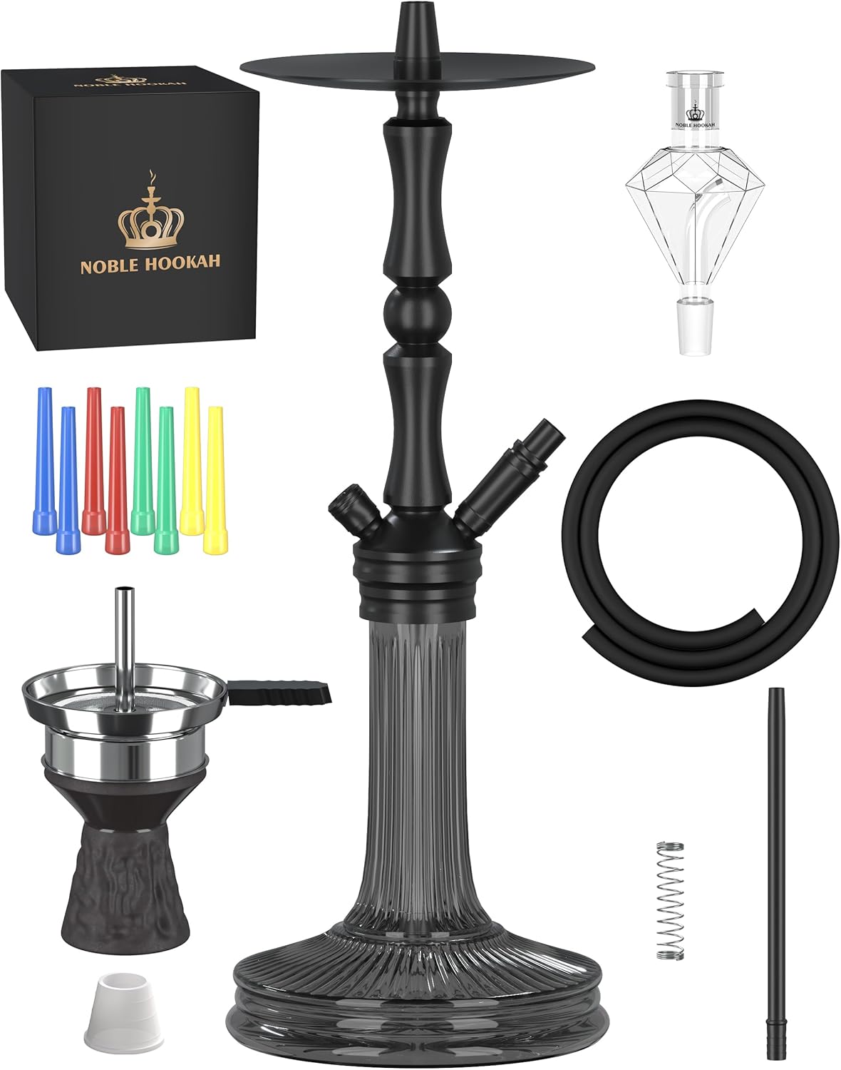 NOBLE HOOKAH Shisha Set Completely Made of Aluminium Tube with 1 ...