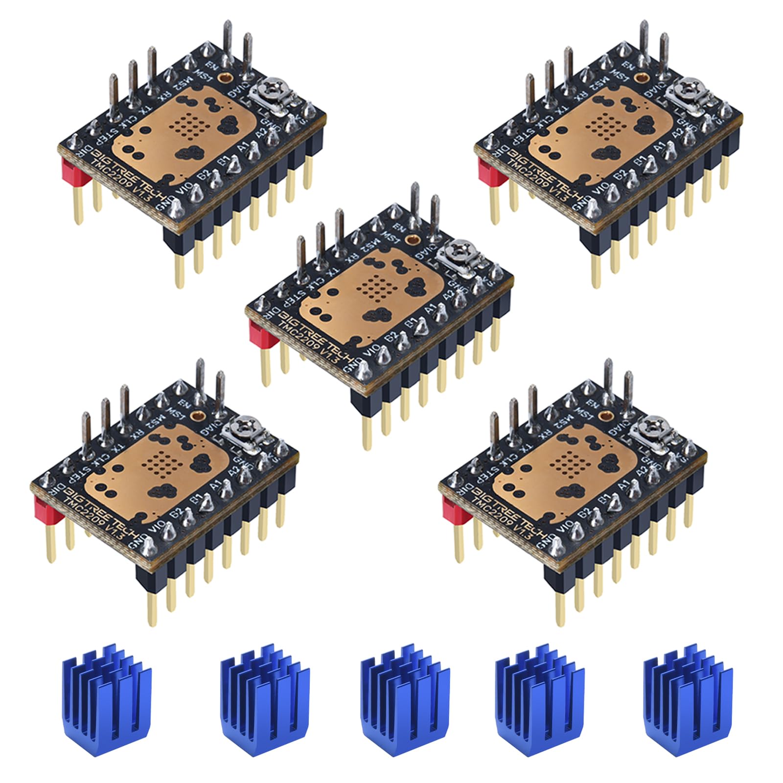 Buy BIGTREETECH TMC2209 V1.3 UART Stepper Motor Driver Stepstick Silent ...