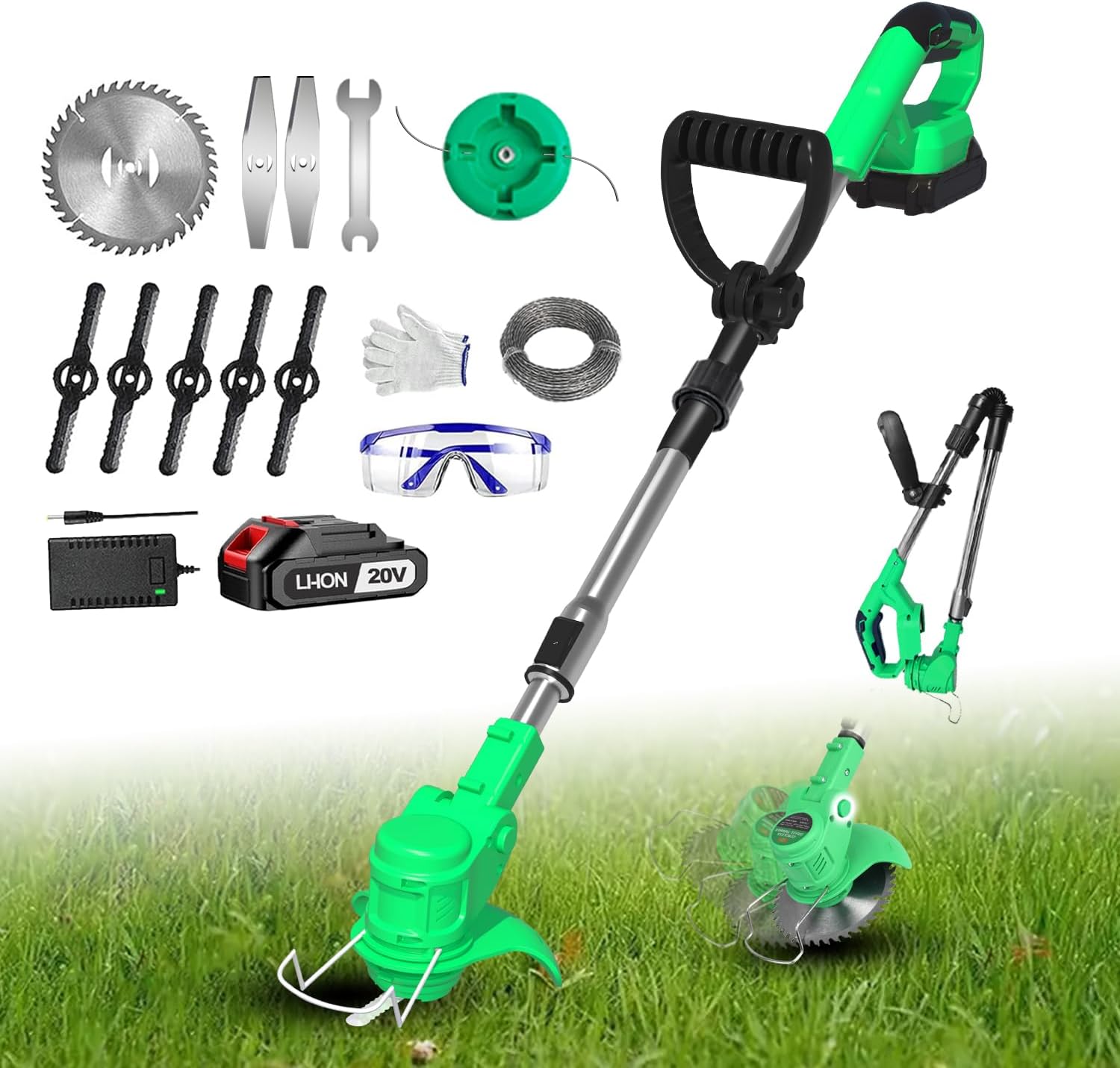 Amazon.com : Tegatok Cordless Weed Wacker String Trimmer Compatible ...