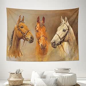 Amazon.com: Conank Vintage Horses Tapestry Wild HorseTapestry Wall ...