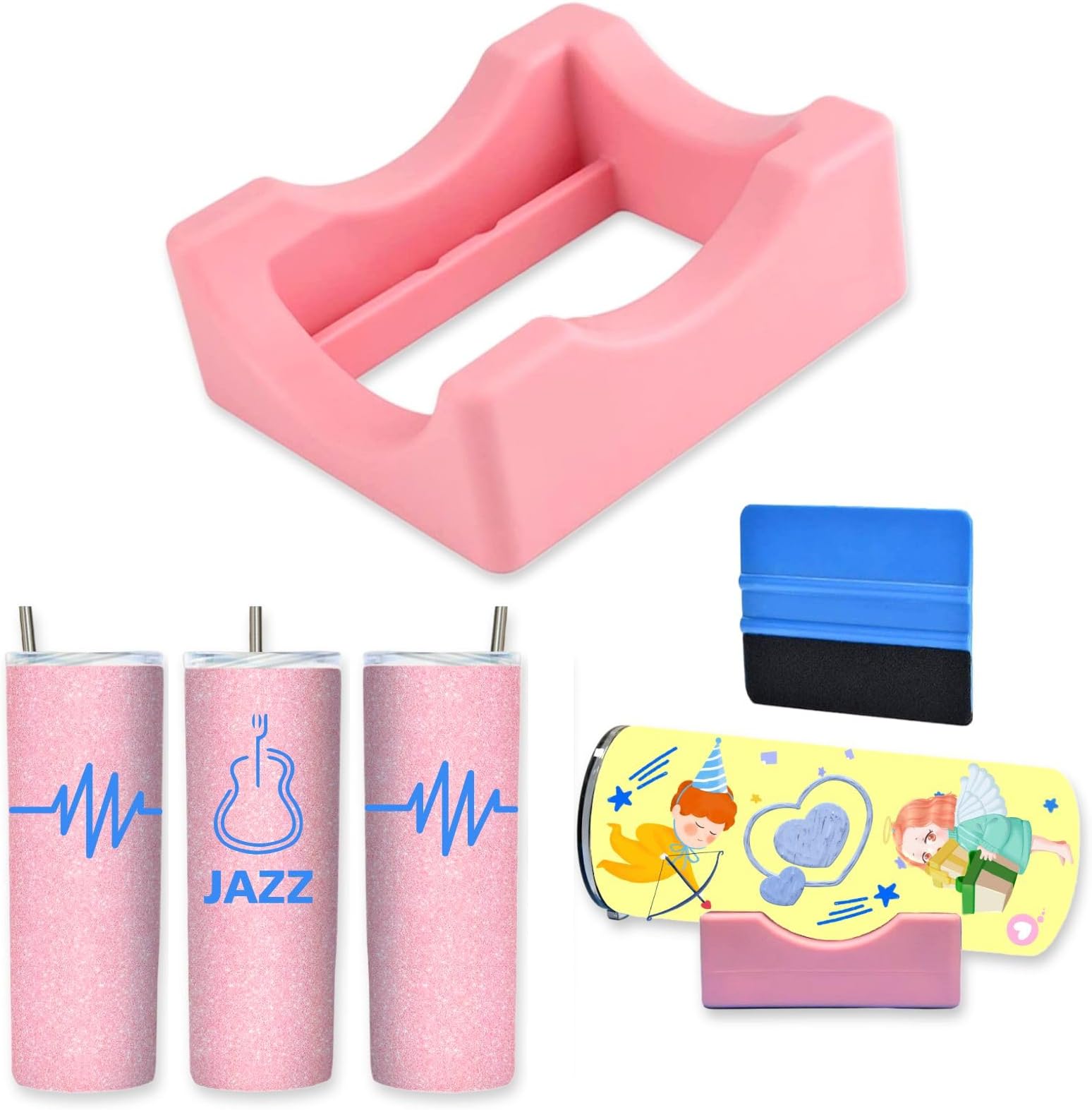 Amazon.com: Silicone Cup Cradle for Tumbler with Built-in Slot,Tumbler ...
