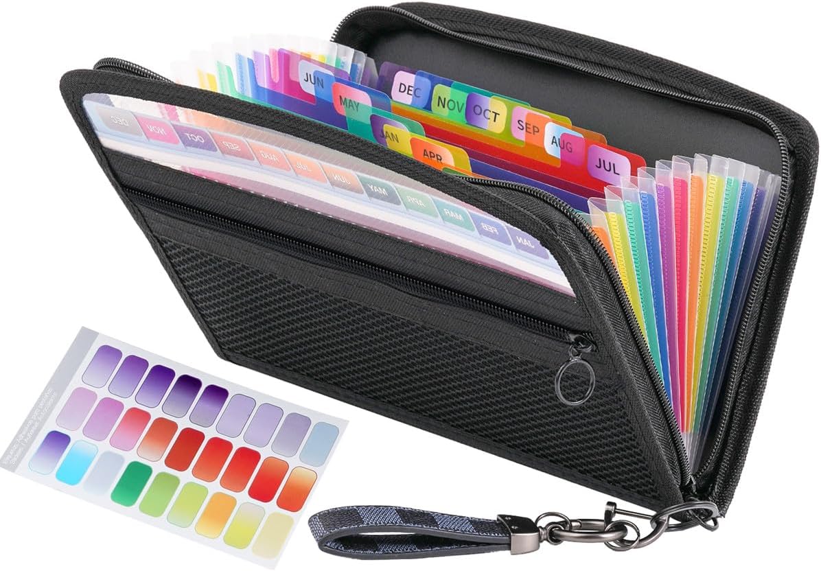 Amazon.com : 13 Pockets Receipt Coupon Organizer Small Accordion File ...