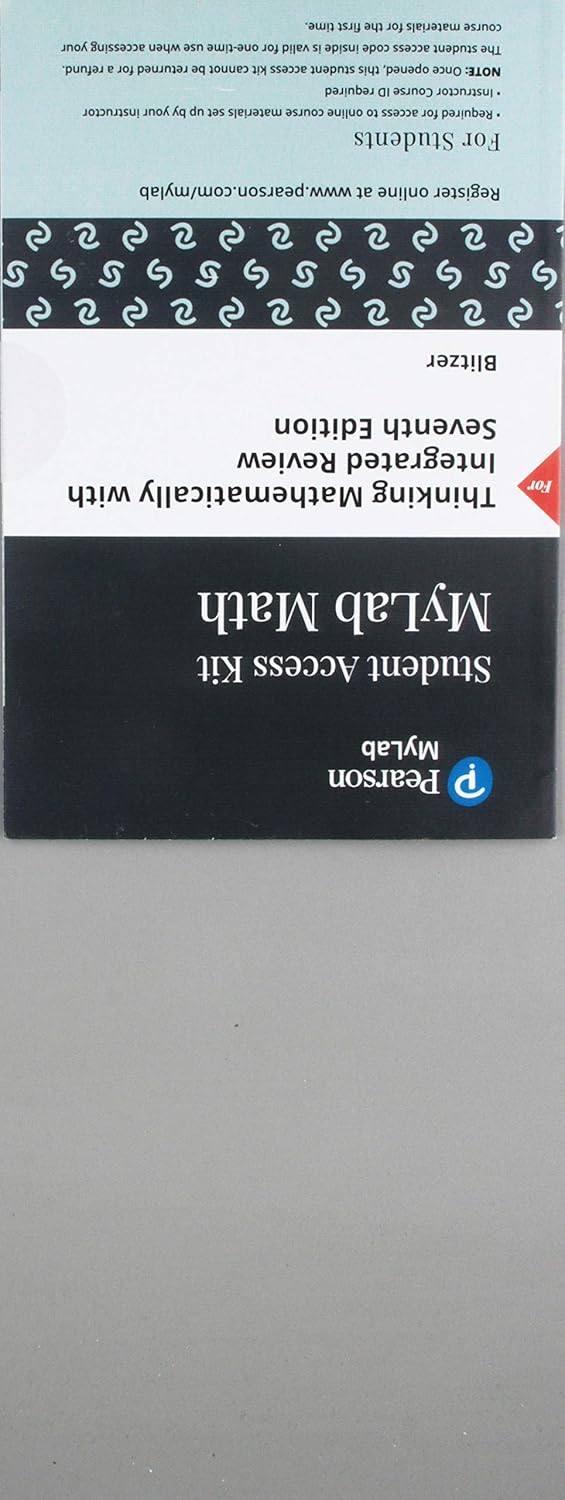 Amazon.com: Thinking Mathematically with Integrated Review - MyLab Math ...