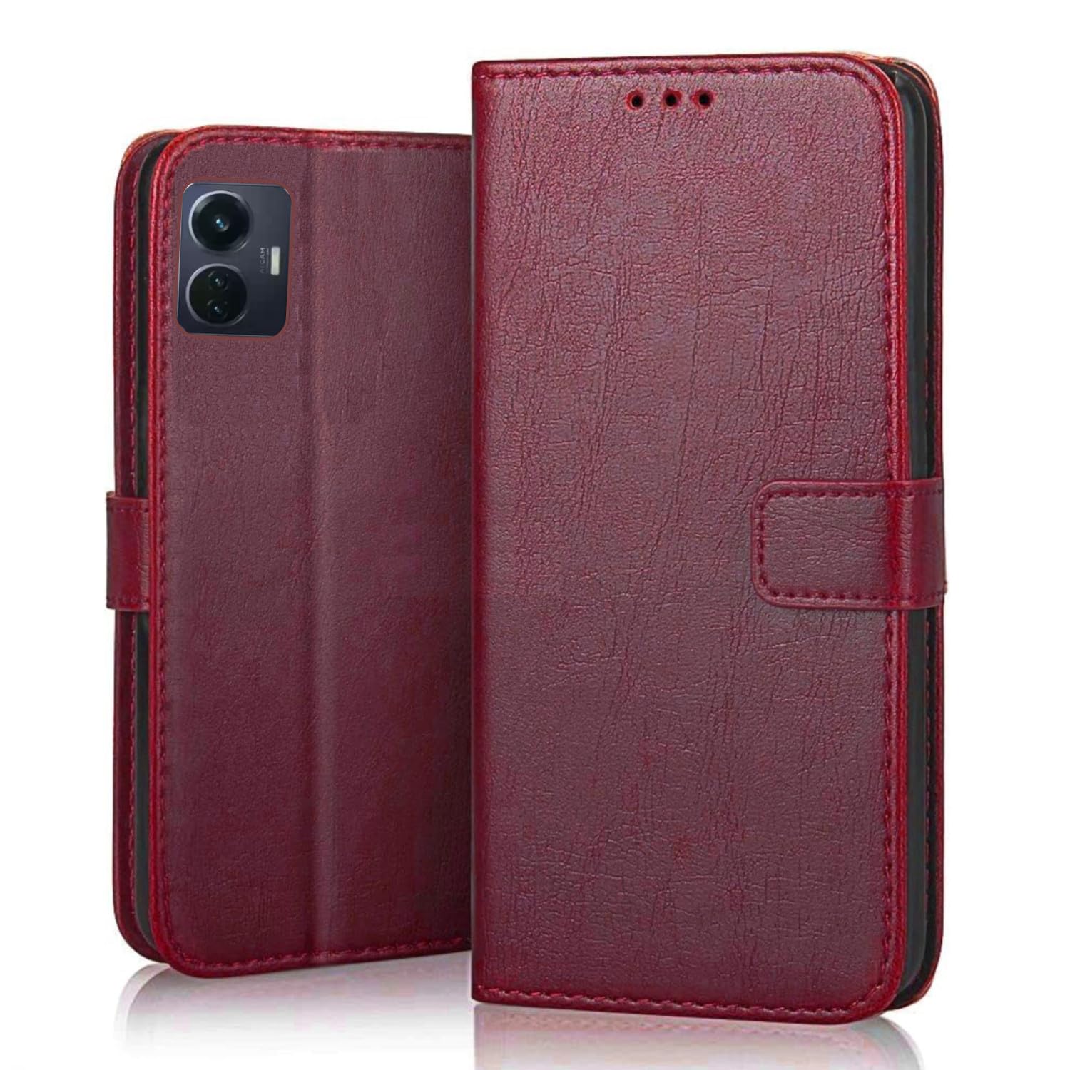 Luxury Counter Flip Cover Leather Wallet Back Cover Case Compatible ...