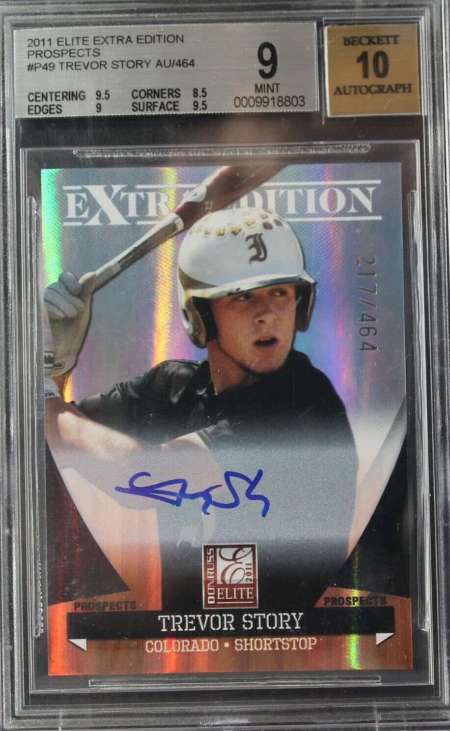 Amazon.com: Trevor Story Signed 2011 Elite Extra Edition Prospects ...