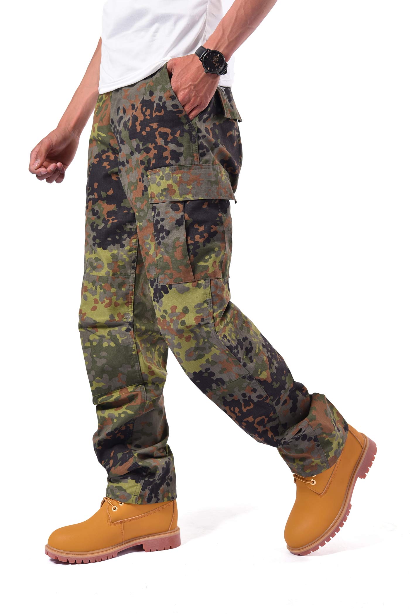 Snapklik.com : BACKBONE Mens Casual Street Fashion Camo Cargo Pants ...