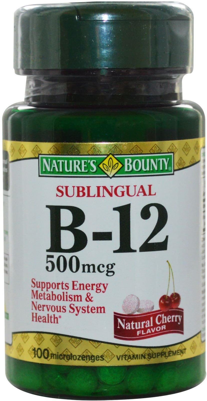 Amazon.com: Nature's Bounty B-12 Quick Dissolve Tablets 500 Mcg, 100 ...
