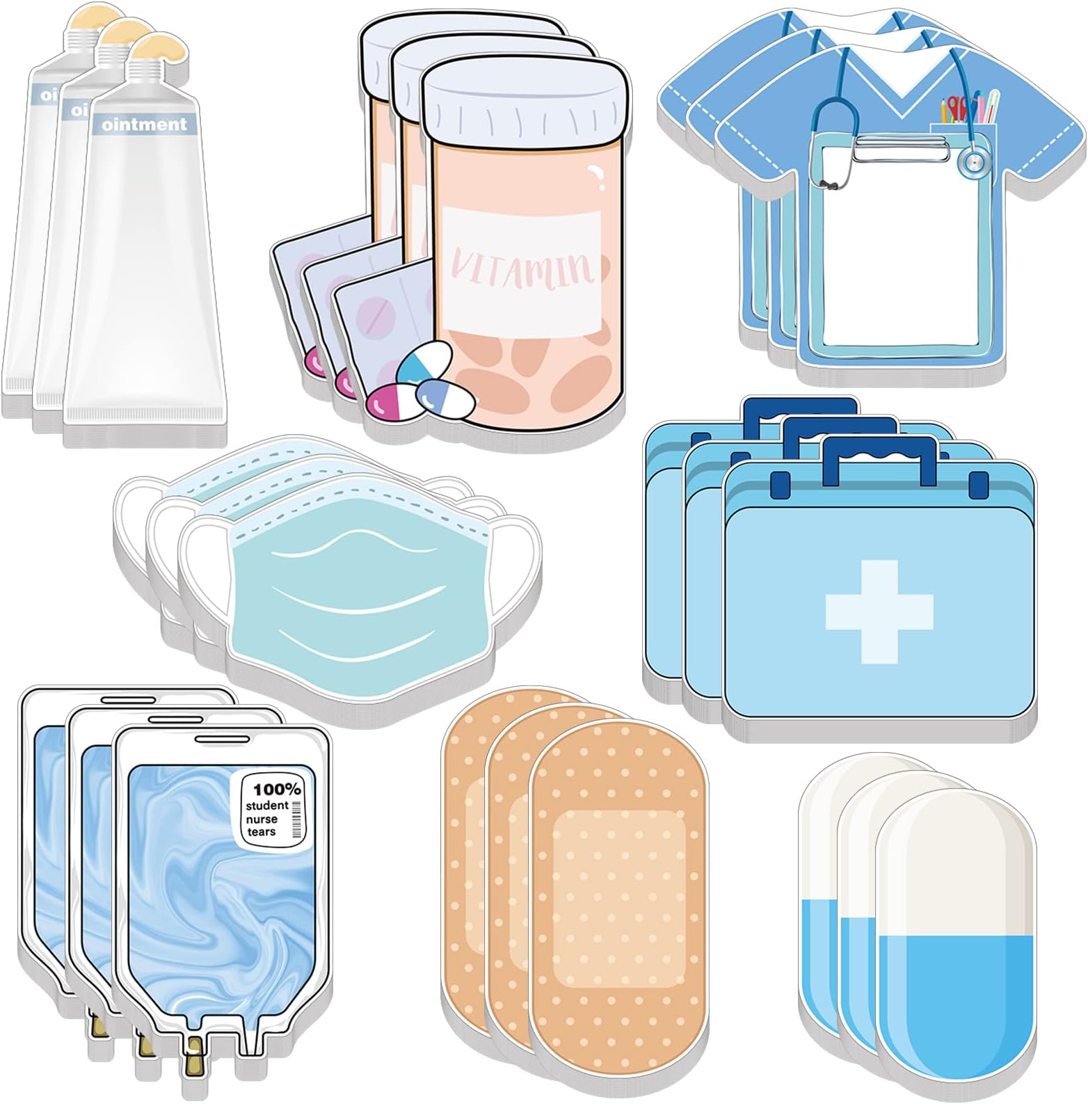 Nurse Gifts Medical Theme Sticky Notes - Nurse & Doctor Shaped Self ...