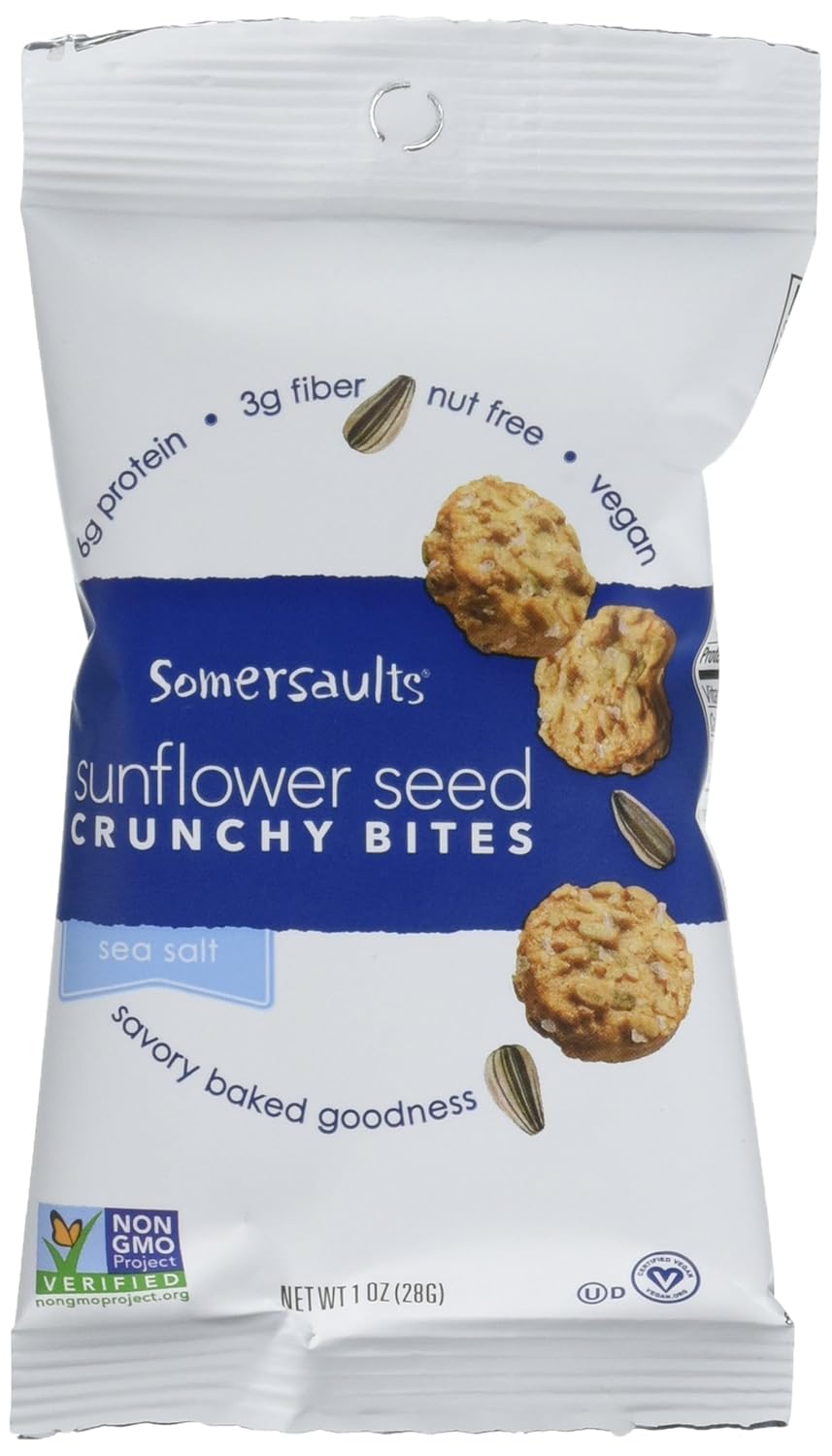 Amazon.com : Somersaults Sunflower Seed Bites, Sea Salt, 1 Ounce, 12 ...