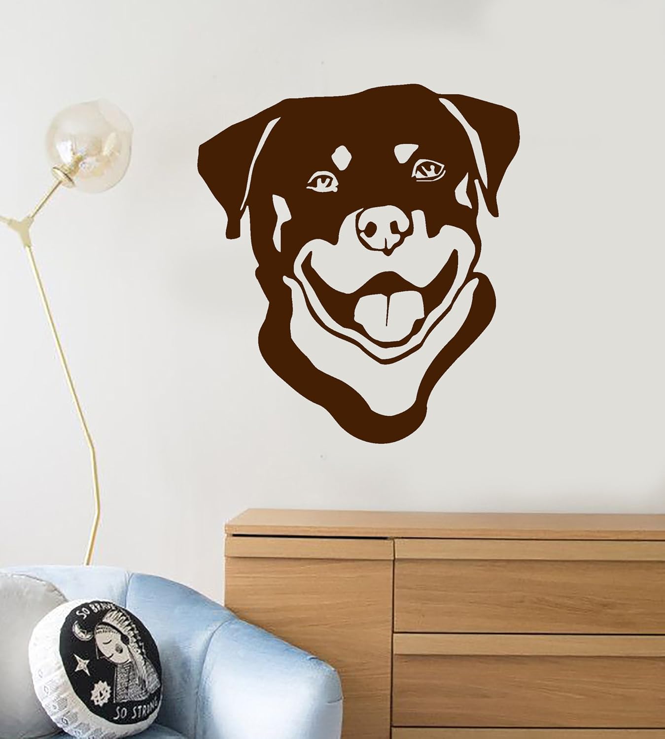 Amazon.com: Large Vinyl Wall Decal Dog Head Pet Animal Kids Room Decor ...