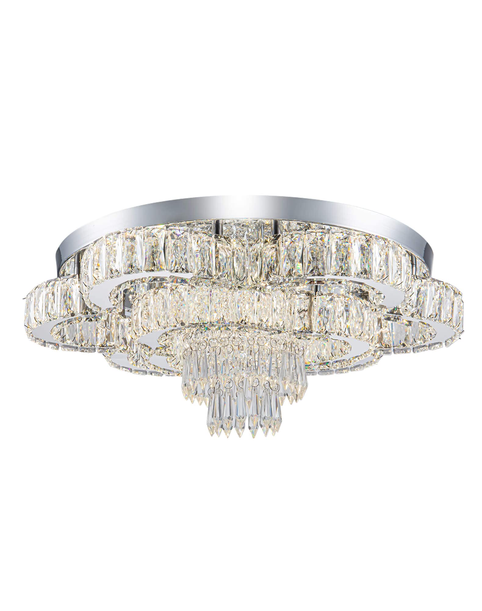 HongnuoFc 21" LED Crystal Chandeliers with Remote Control Modern Mount ...