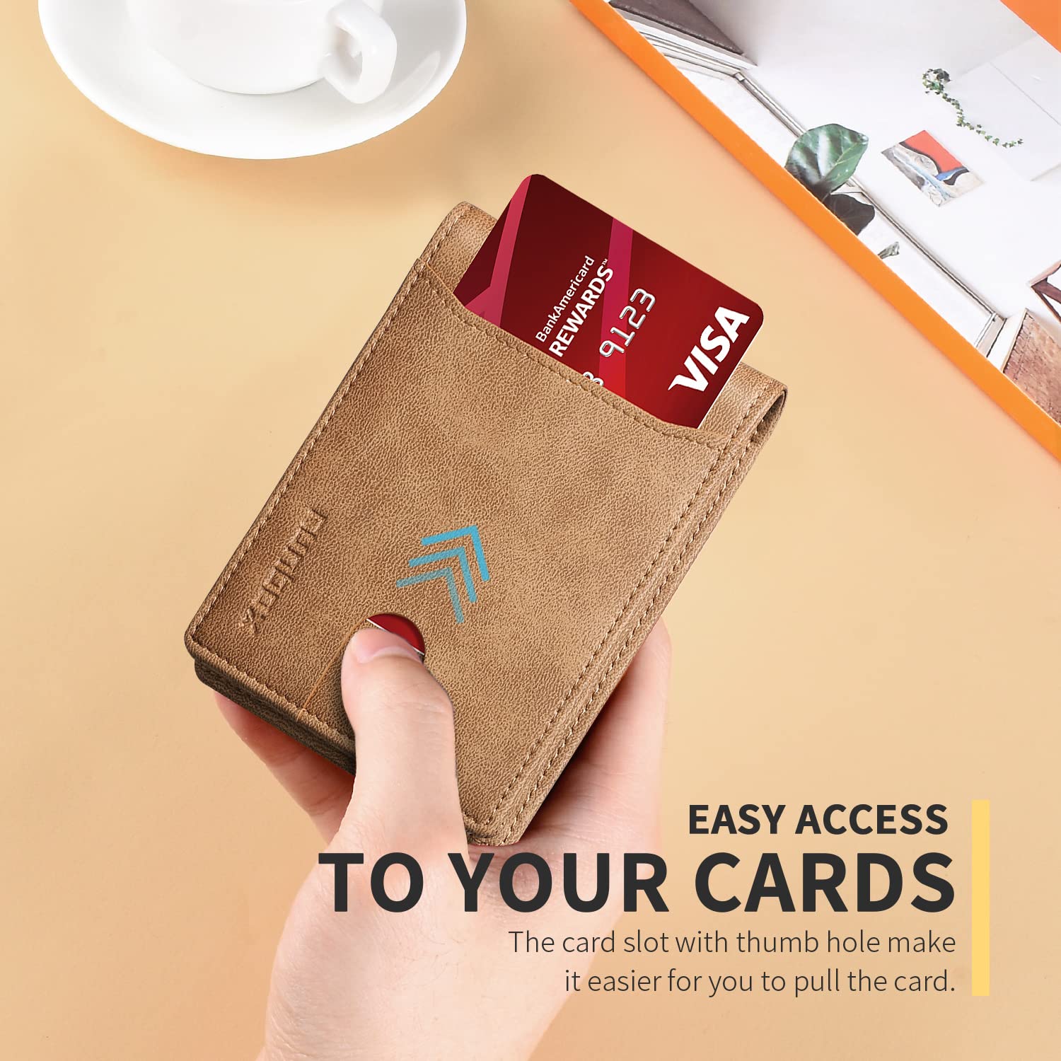 Snapklik.com : RUNBOX Crazy Horse Leather Slim Bifold Mens Wallet