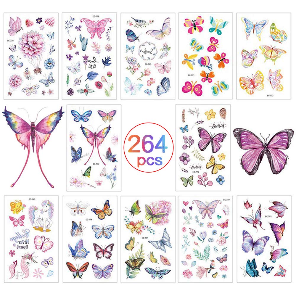 Buy Kids Temporary Tattoos 18 Sheets, Waterproof Transfer Tattoos ...
