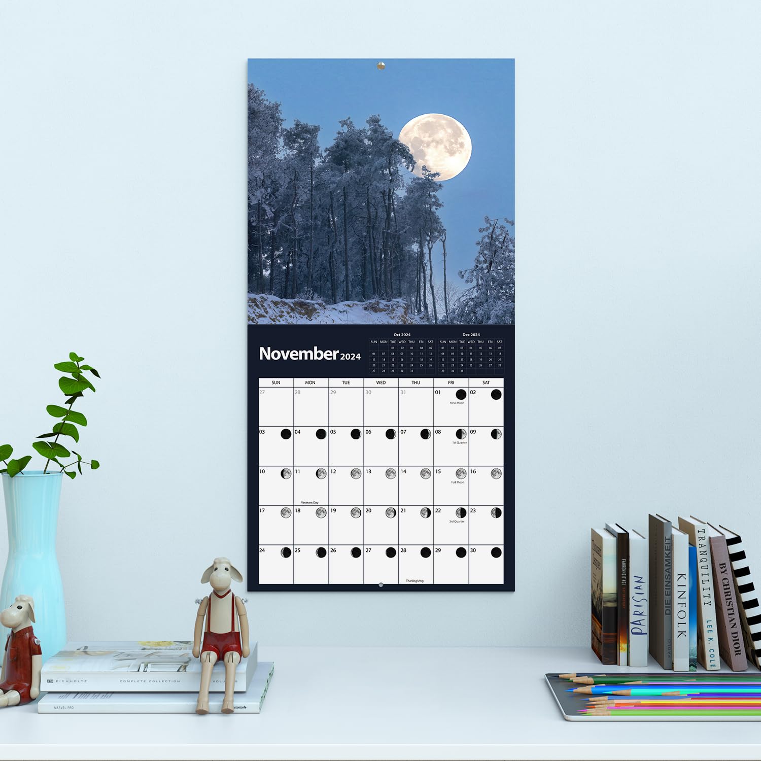 Snapklik.com : Wall Calendar 2024-2025, Moon Calendar July 2024-2025 ...