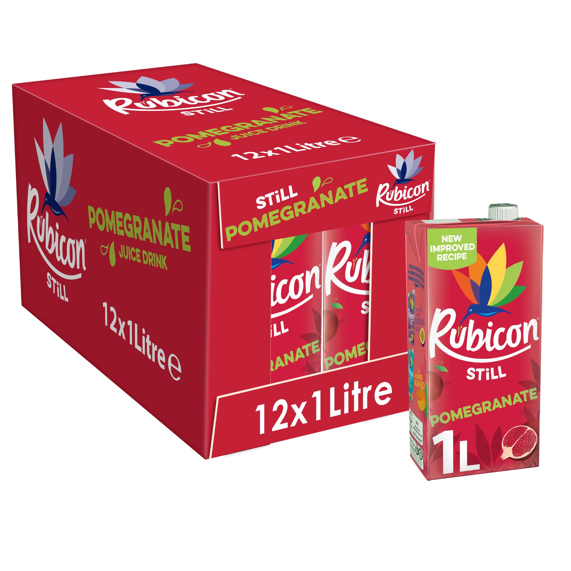 Rubicon Still 12 Pack Pomegrante Juice Drink, Made with Handpicked ...