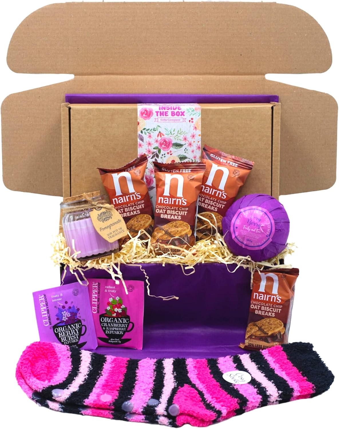 Inside the Box Gifts Gluten Free Tea and Biscuits Pamper Gift Box with ...