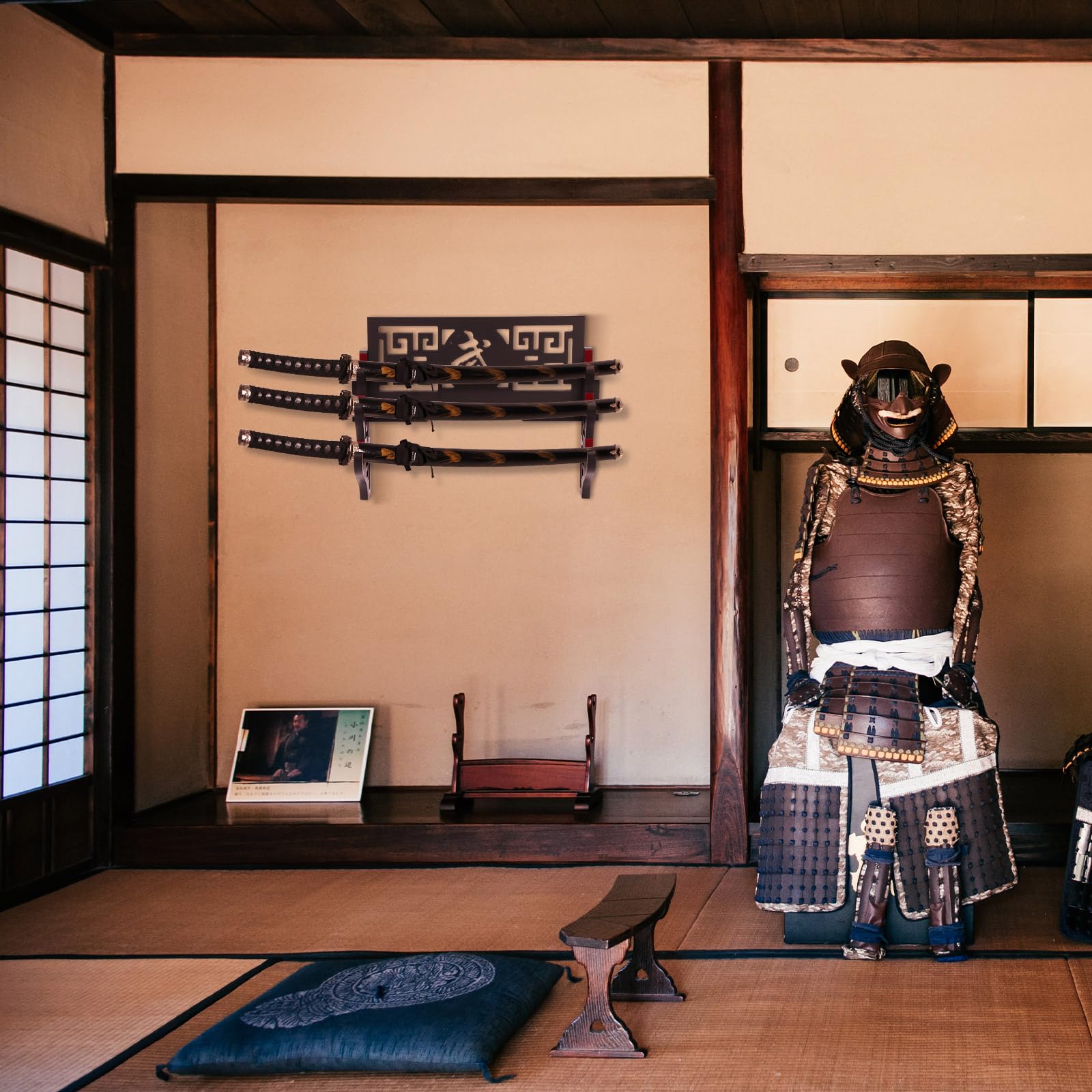 Snapklik.com : Barydat Katana Holder Sword Stand Wall Mount Samurai ...