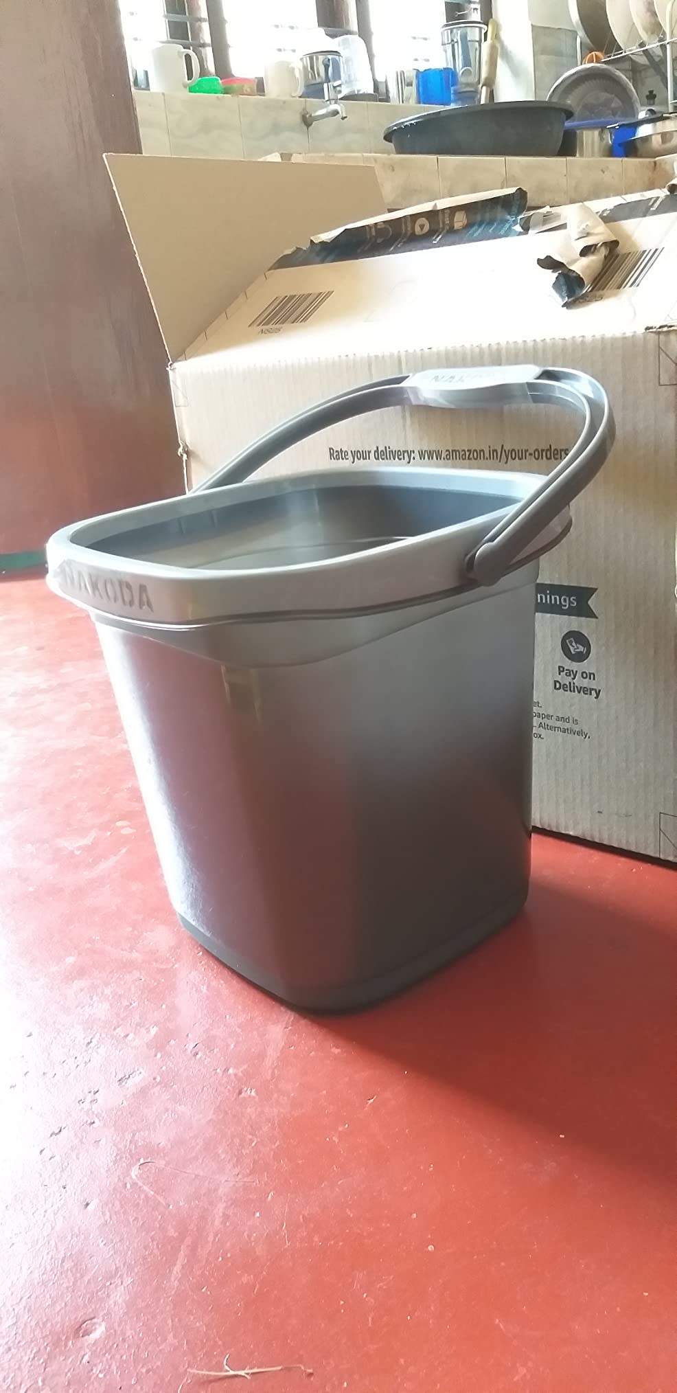 Nakoda Plastic Nexon Square Bucket 18 Litre, Color May Vary : Amazon.in ...