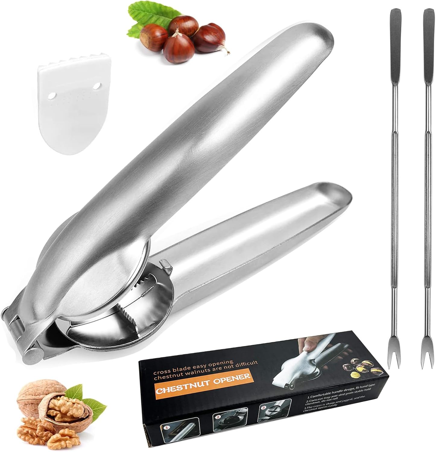 Chestnut Opener Nutcracker Chestnut Clip - Upgraded 304 Stainless Steel ...