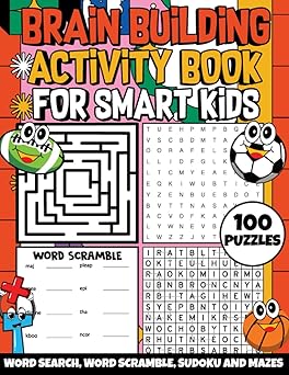 Brain Building Activity Book For Smart Kids Ages 8-12: Activity Puzzle ...