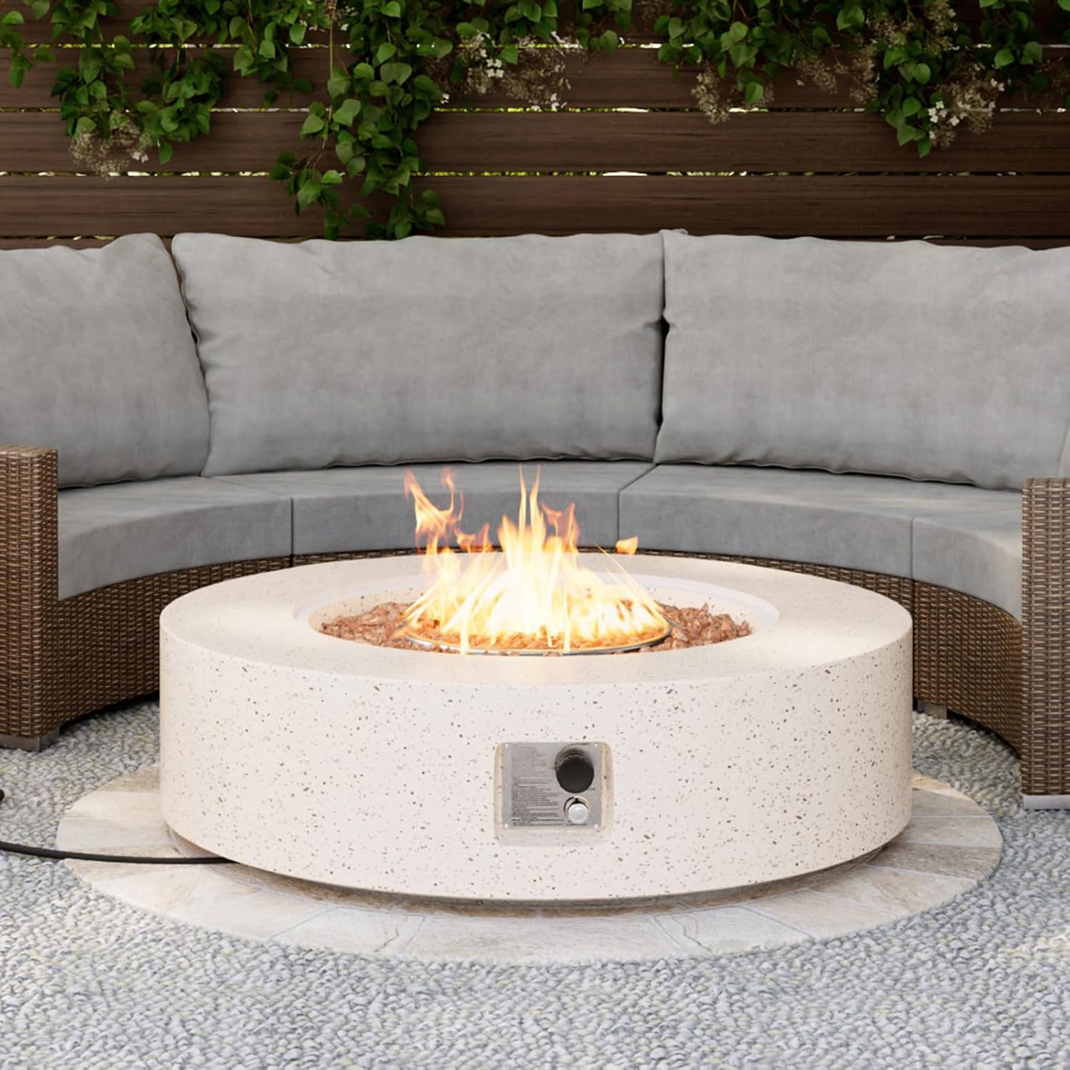 Amazon.com: SUNBURY Outdoor 42inch Propane Fire Pit Table, 50,000 BTU ...